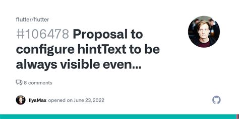 Proposal To Configure Hinttext To Be Always Visible Even When Inputting · Issue 106478