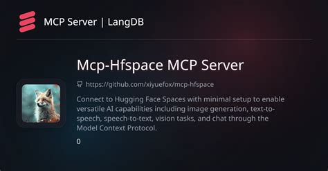 Mcp Hfspace Mcp Server Langdb