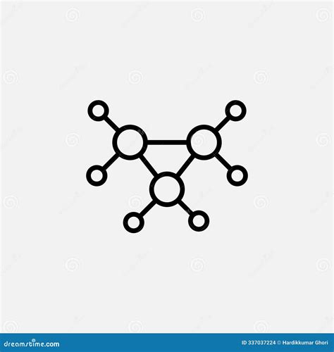 Ethylene Moleculeline In Thin Line Black Color Flat Simple Vector Symbols Illustration