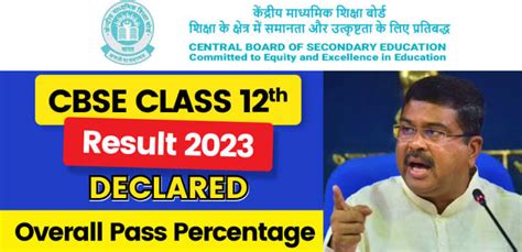 Cbse Class 12th Result 2023 Declared 87 33 Pass Check Overall Pass Percentages Direct Link