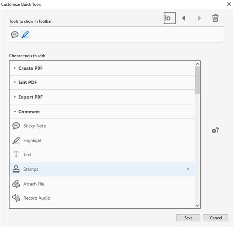 Solved Stamps In Toolbar Quick Toolbar Acrobat Dc Adobe Product Community 9940592