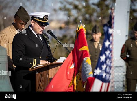 Us Navy Chaplain From 1st Battalion 8th Marine Regiment Reads A