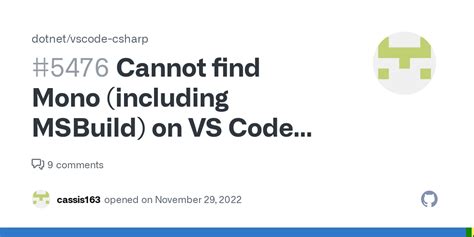 Cannot Find Mono Including Msbuild On Vs Code Fedora Linux · Issue 5476 · Dotnetvscode