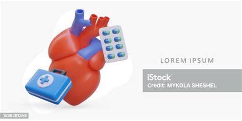 심장 치료 검사 검사 진단 현실적인 인간의 심장 알약 구급 상자 3차원 형태에 대한 스톡 벡터 아트 및 기타 이미지 3차원 형태 개발 건강관리와 의술 Istock