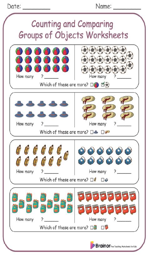 25 Counting Objects Worksheets Free Printables