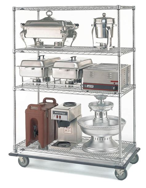 Metro Super Erecta N566mc Chrome Mobile Wire Shelving Truck With Large