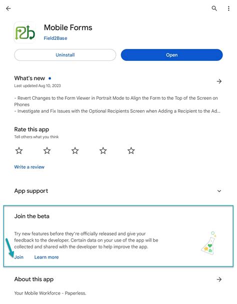 How To Access The Mobile Forms Android Beta Version
