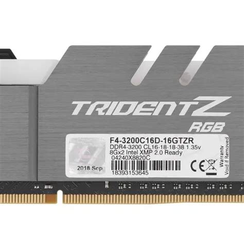 Характеристики G Skill Оперативная память G Skill Trident Z Rgb F4 3200c16d 16gtzr 2x8 ГБ F4