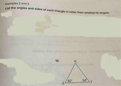 Solved Examples And List The Angles And Sides Of Each Triangle In Order From Smallest To
