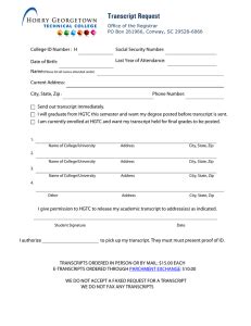 TranscripT RequesT Form
