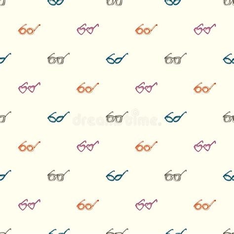 Seamless Pattern With Glasses Stock Vector Illustration Of Backdrop Scribble 92585211