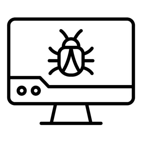 Computer Virus Vector Illustration Style Premium Vector