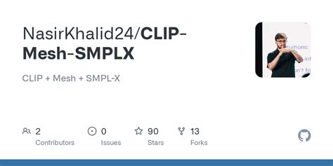 github nasirkhalid24 clip mesh smplx clip mesh smpl x