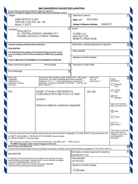 Imo Declaration Shalom Pdf