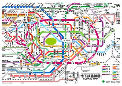東京都内 地下鉄 路線図