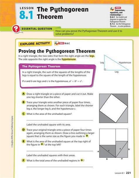 Pdf Explore Activity 86c Proving The Pythagorean Theorem Dokumentips
