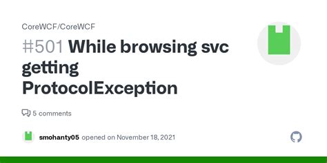 while browsing svc getting protocolexception · issue 501 · corewcf