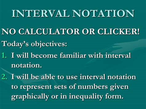 Interval Notation Ppt