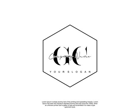 Initial GC Feminine Logo Beauty Monogram And Elegant Logo Design Handwriting Logo Of Initial