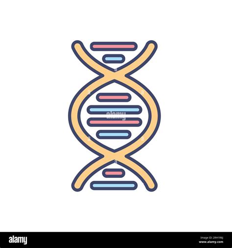 Dna Related Vector Line Icon Dna Helix Linear Icon Deoxyribonucleic
