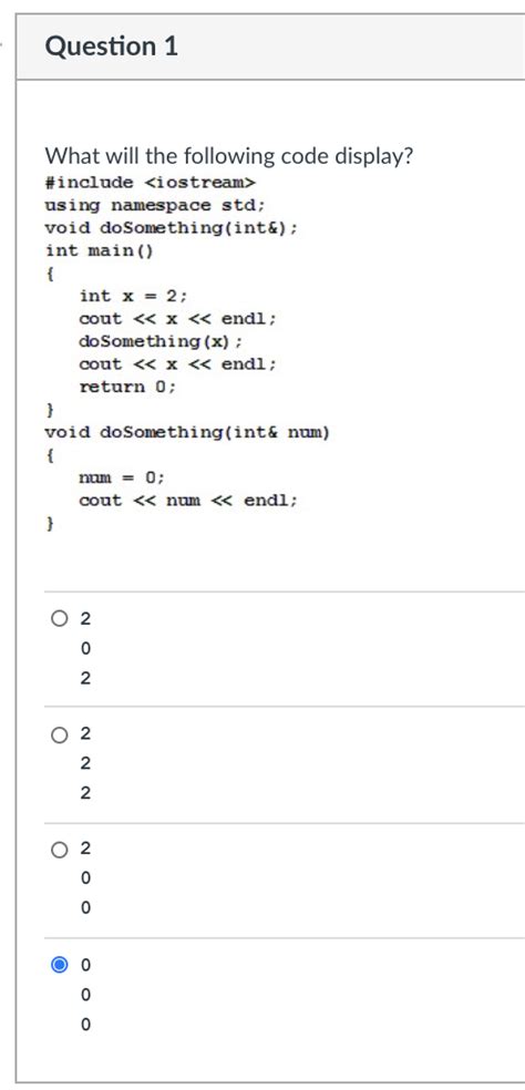 Solved Question 2 Given The Following Function Void Calc
