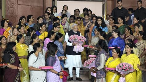 Modi Modi Chants By Women MPs After Historic Passage Of Womens Quota Bill In Parliament