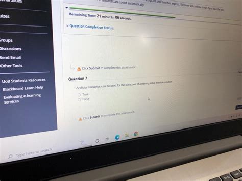 Solved Artificial Variables Can Be Used For The Puropose Of