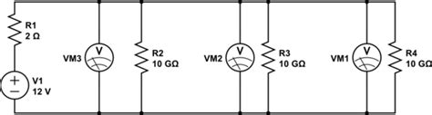 Measuring Voltage With Different Voltmeters In Parallel Influences Electrical Engineering