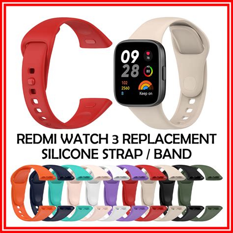 RedMi Watch Active Strap Replacement Silicone Sport Design Band Red Mi Watch Active Redmi