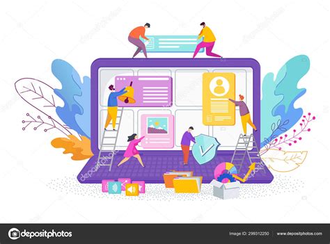 Tiny People Are Designing A Website Web Design Development Stock Vector Image By Quarta