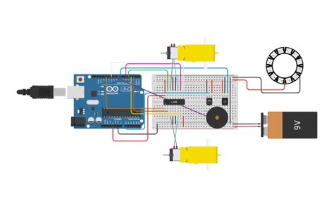 Circuit Design Robô Tinkercad