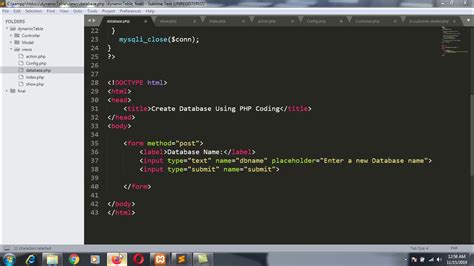 How To Create Dynamic Database Using Php And Mysql Youtube