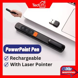 Wireless Presenter Pen Pointer Rechargeable USB Red Laser Pointer PowerPoint PPT Remote Control