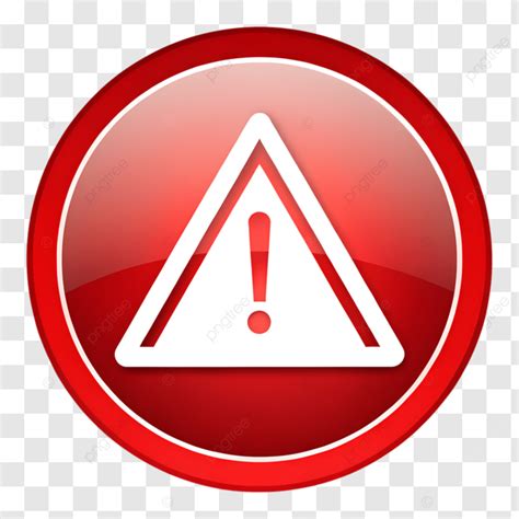 Red Warning Sign Clipart Exclamation Point Glossy Icon Red Warning