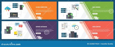 Cloud Computing Data Mining And Data Center Stock Vector Illustration Of Dashboard Data