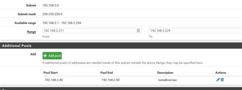 Dhcp Pool For Specific Macs Netgate Forum
