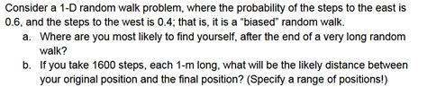 solved consider a 1 d random walk problem where the