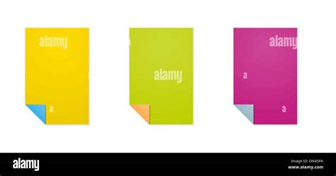 Rectangle Templates With Folded Corner Stock Vector Image And Art Alamy