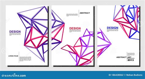 Modern Geometry Polygons Line Design Stock Illustration Illustration