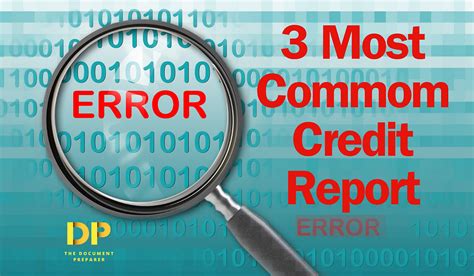 3 Most Common Credit Report Errors