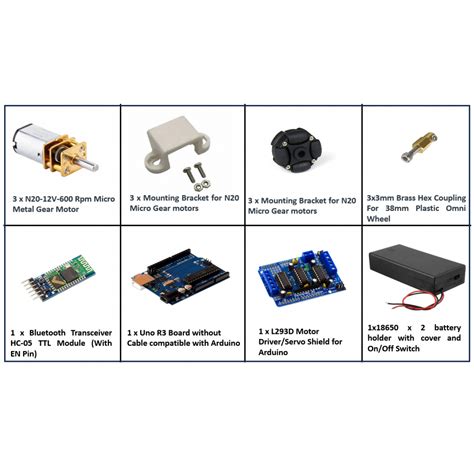 Buy Poly Bluetooth Controlled Omni Wheel Robot Kit Online At