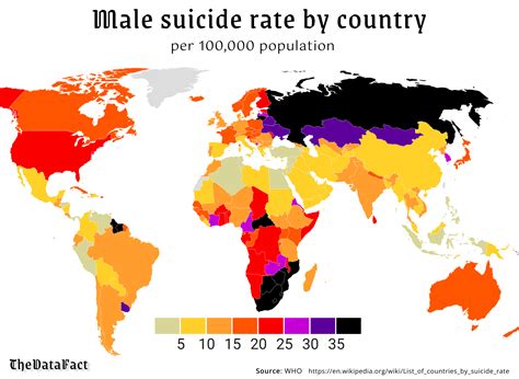 Suicide Rates By Country Mapped Vivid Maps