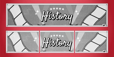 Old Hollywood Themed History Display Banner Teacher Made