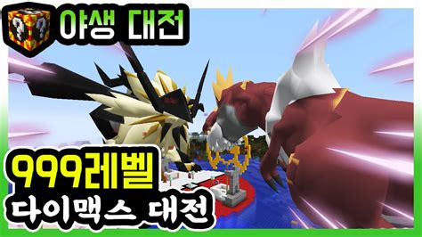 ⚡ 999레벨 ⚡ 다이맥스 대전 포켓몬 럭키블럭 야생 대전 Youtube