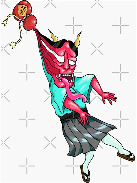 Hannya Yokai Sticker For Sale By Goat0915 Redbubble
