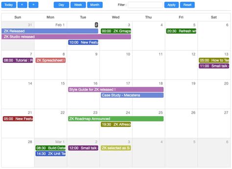 Zk Calendar Essentials Introduction Documentation