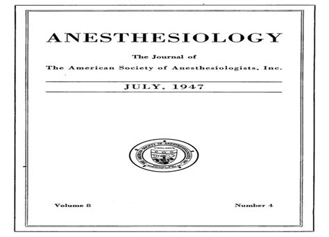 Anesthesiology