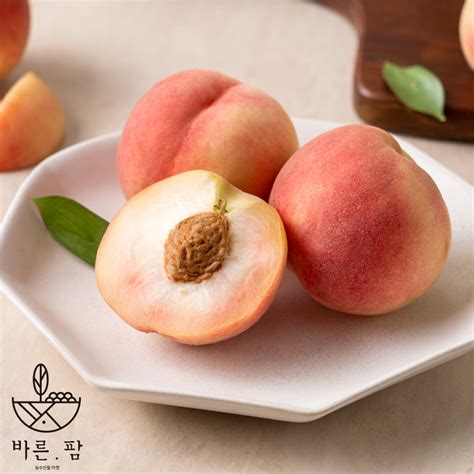 바른팜 프리미엄 고당도 털 복숭아 딱딱이 백도 2kg