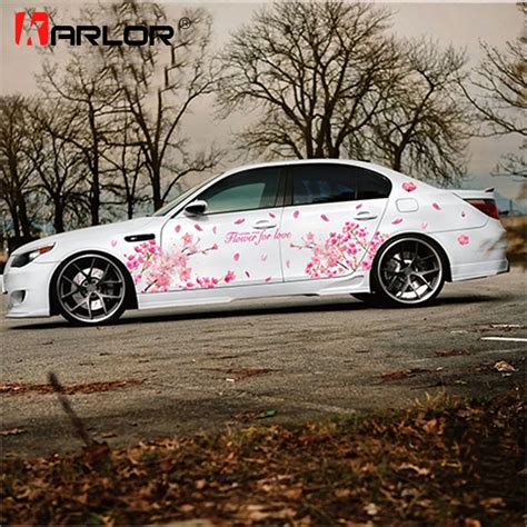 Romantic Cherry Sakura Whole Body Sticker Car Covers Vinyl Decals Car