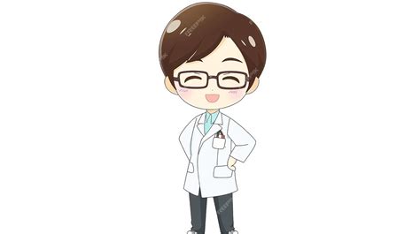 A Cartoon Cute Medical Assistant Drawing Premium Ai Generated Image